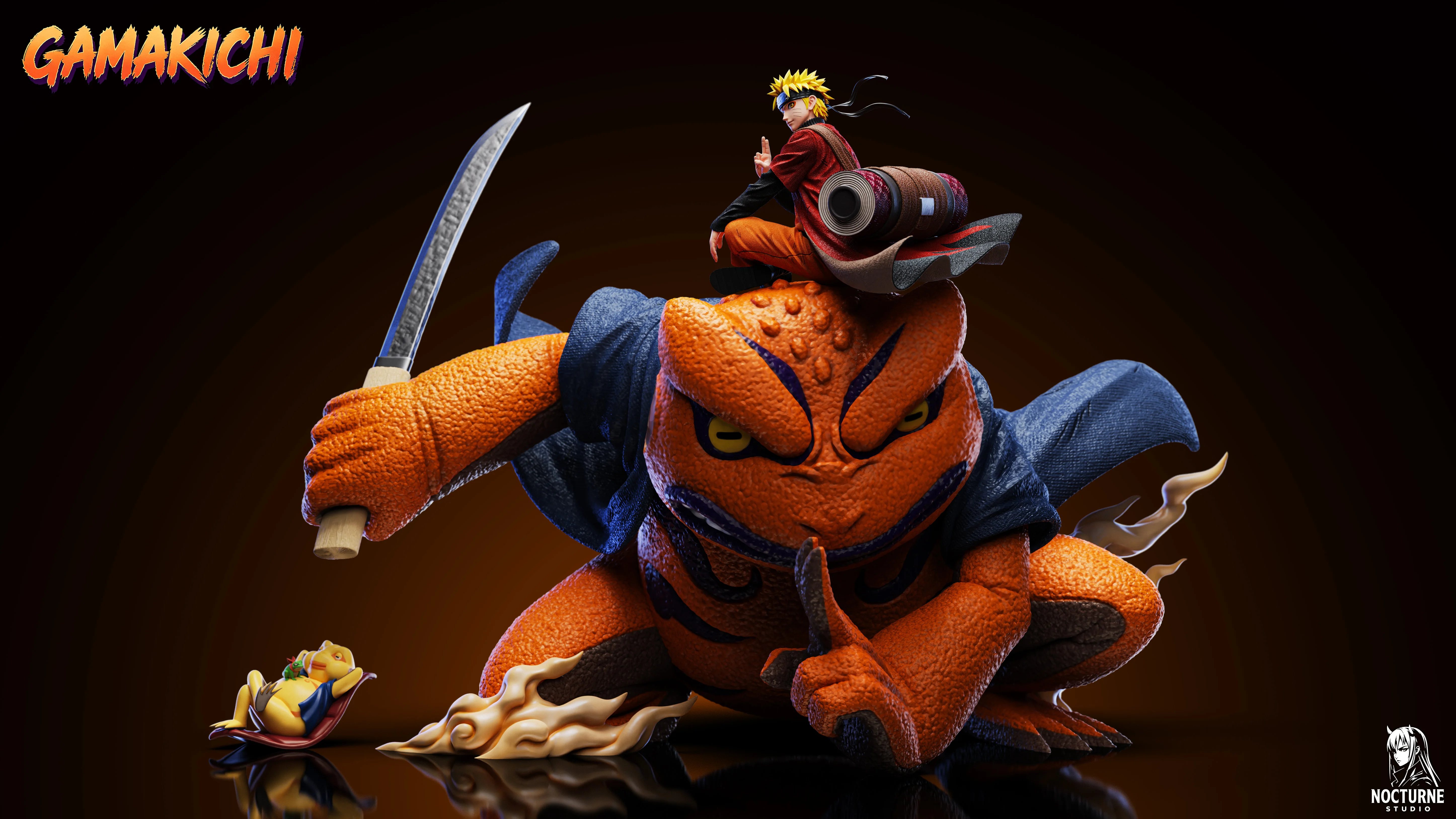 【Pre-sale】1/7 Scale Naruto and Gamakichi-Naruto-Nocturne Studio x ICE ...
