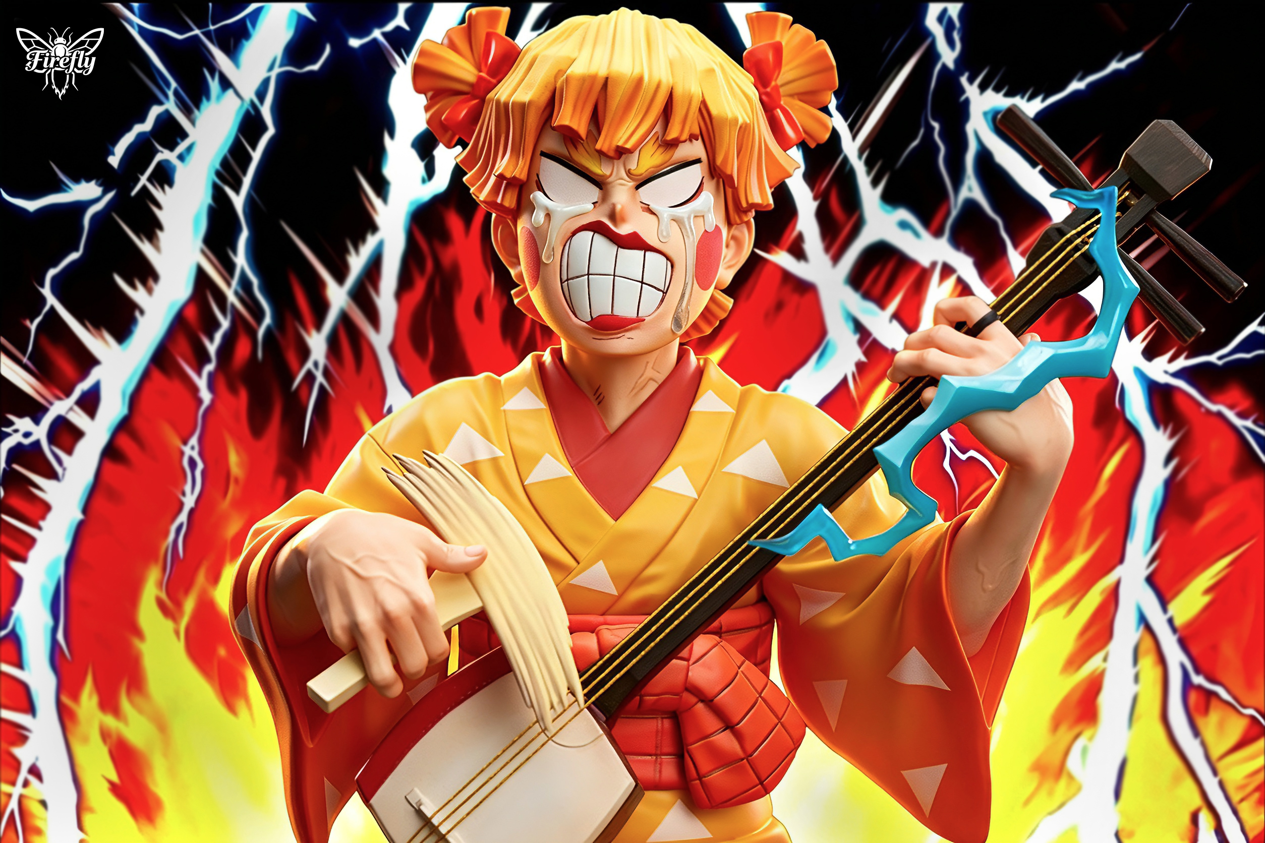 【Pre-sale】1/6 Scale Playing-the-Zither Agatsuma Zenitsu-Demon Slayer ...